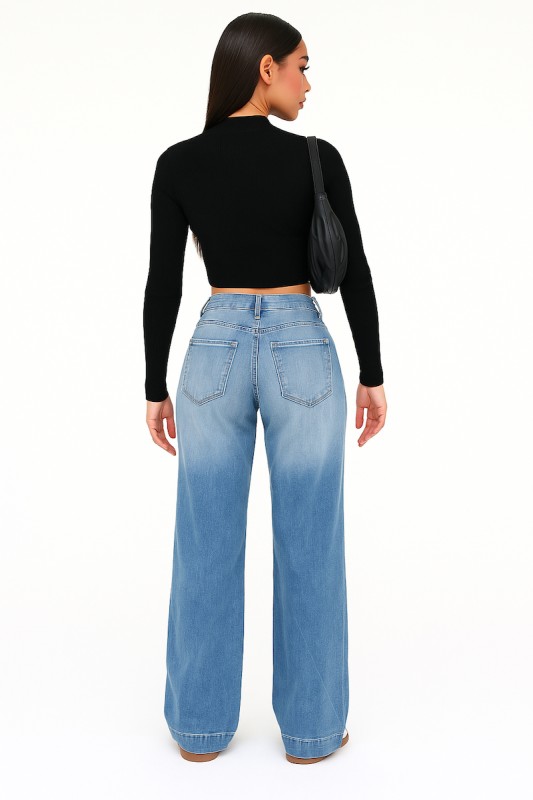 GJG Denim's Wide Leg Jeans Dropshipping Products - FASHIONGO